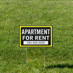 Apartment For Rent Yard Sign | Zazzle