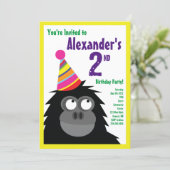Ape Animal Kid's Birthday Party Invitations | Zazzle