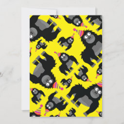 Ape Animal Kid's Birthday Party Invitations | Zazzle