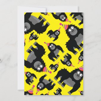 Ape Animal Kid's Birthday Party Invitations | Zazzle