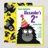 Ape Animal Kid's Birthday Party Invitations | Zazzle