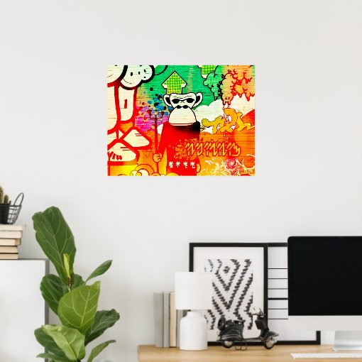 Ape Graffiti Poster | Zazzle