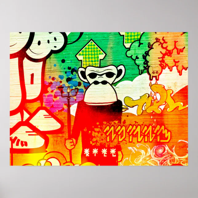 Ape Graffiti Poster | Zazzle