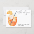 Aperol bridal shower thank you card | Zazzle