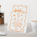 Aperol Spritz Bar, Spritz Cocktail Pedestal Sign | Zazzle