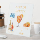 Aperol Spritz Drink Pedestal Sign | Zazzle
