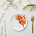 Aperol Spritzing it Up! Bridal Shower Paper Plates | Zazzle