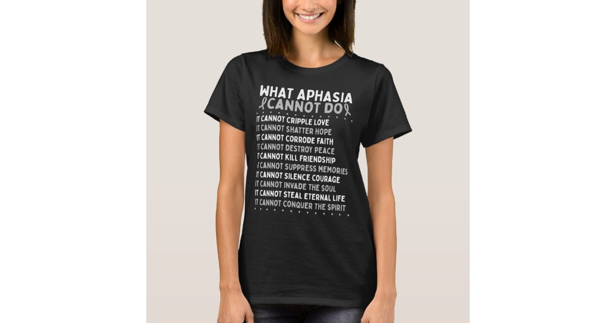 Aphasia Awareness Fighter Aphasia Warrior Ribbon T-Shirt | Zazzle