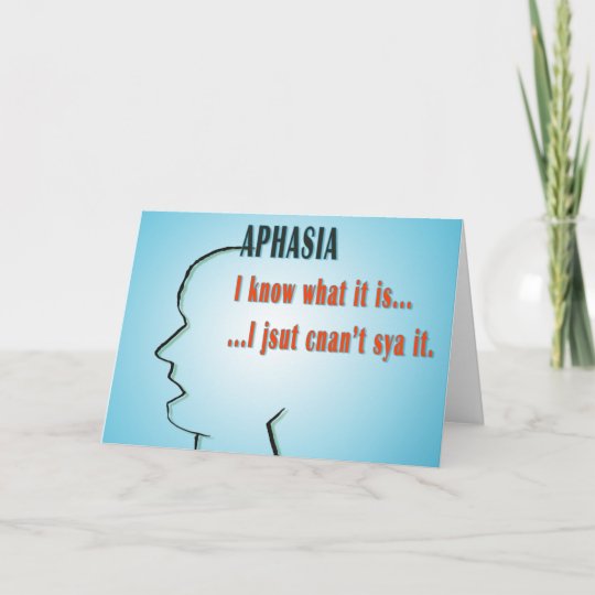 Aphasia Card | Zazzle.com