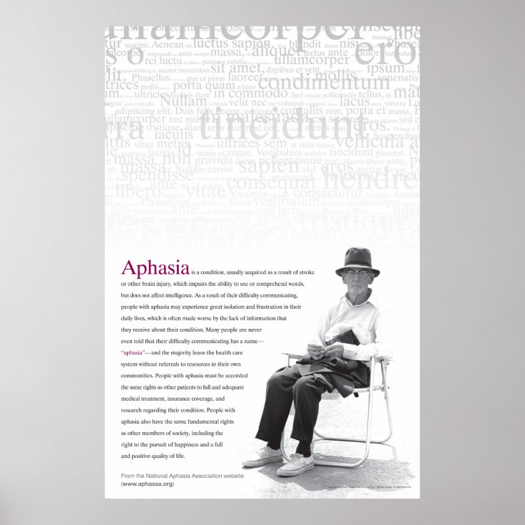 Aphasia Poster | Zazzle