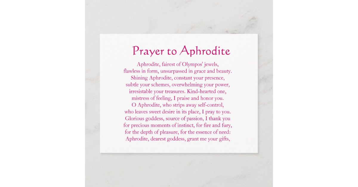Aphrodite Postcard | Zazzle