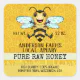 Apiary Honey Bee | Happy Honeybee Honeycomb Jar Square Sticker | Zazzle
