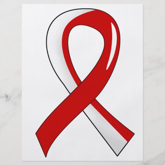 Aplastic Anemia Red White Ribbon 3 Flyer | Zazzle.com