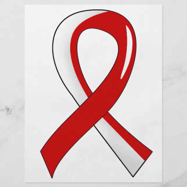 Aplastic Anemia Red White Ribbon 3 Flyer | Zazzle