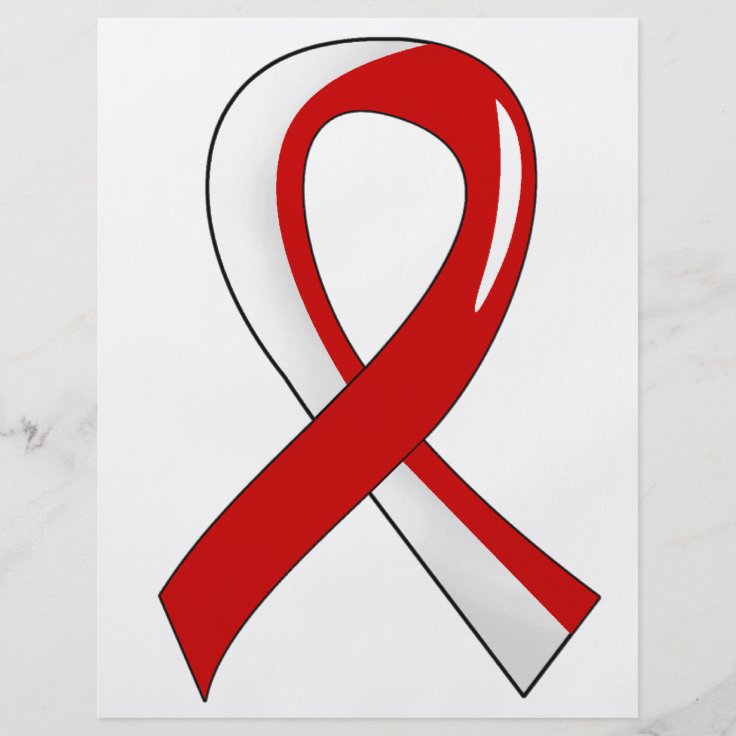 Aplastic Anemia Red White Ribbon 3 Flyer | Zazzle