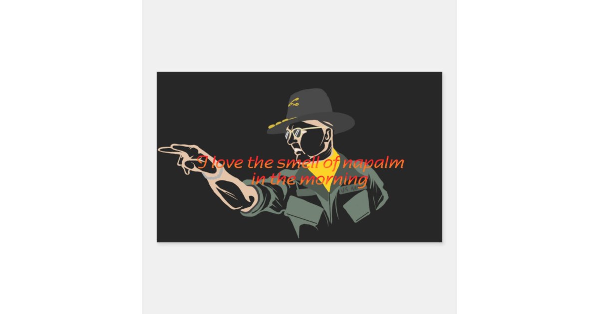 Apocalypse now napalm quote sticker | Zazzle