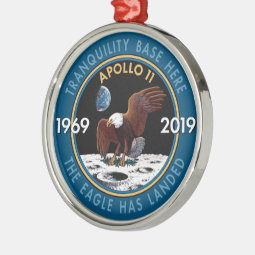 Apollo 11 50th Anniversary Mission Patch Insignia Metal Ornament | Zazzle
