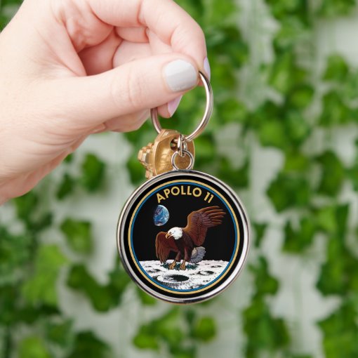 Apollo 11 insignia keychain | Zazzle
