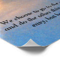 Apollo 11 Launch With American Flag JFK Quote Poster | Zazzle