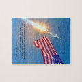 Apollo 11 launch with American Flag Jigsaw Puzzle | Zazzle