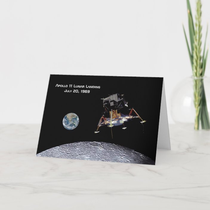 Apollo 11 Lunar Landing Card | Zazzle