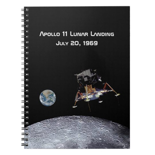 Apollo 11 Lunar Landing Notebook | Zazzle.com