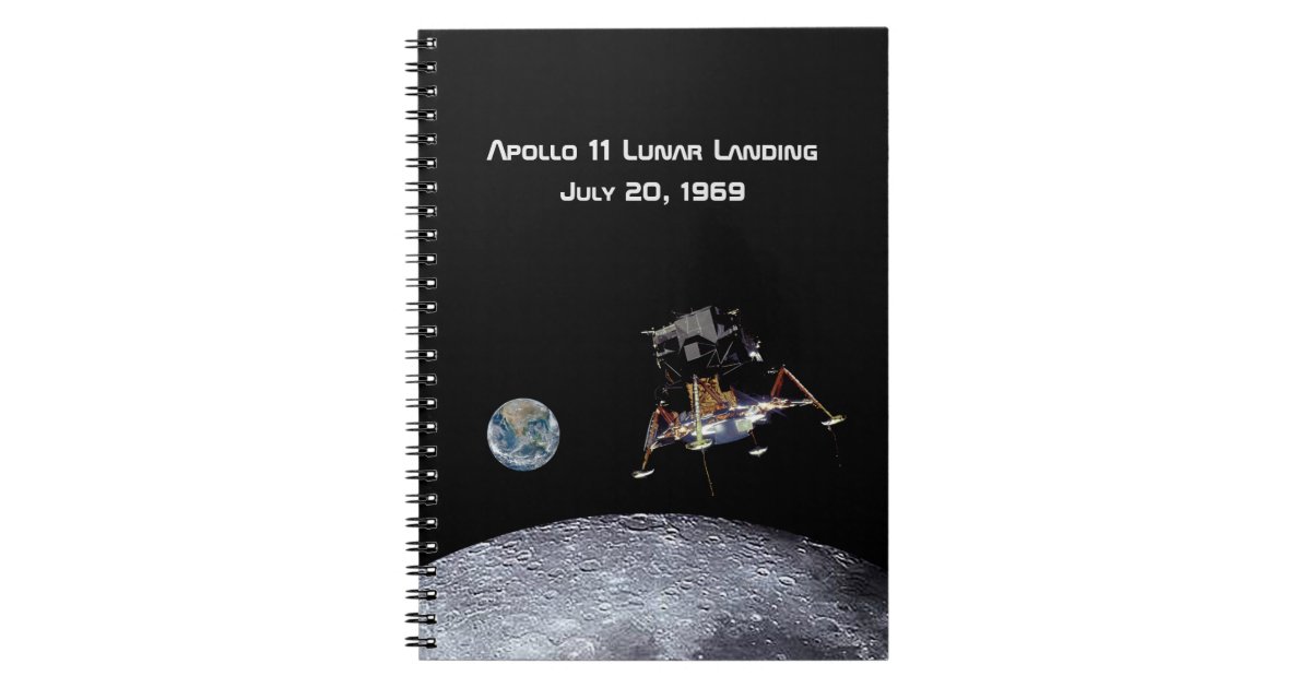 Apollo 11 Lunar Landing Notebook | Zazzle.com