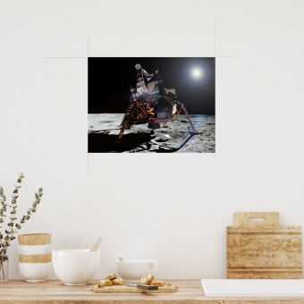 Apollo 11 Lunar Module "Eagle" on the Moon Poster | Zazzle
