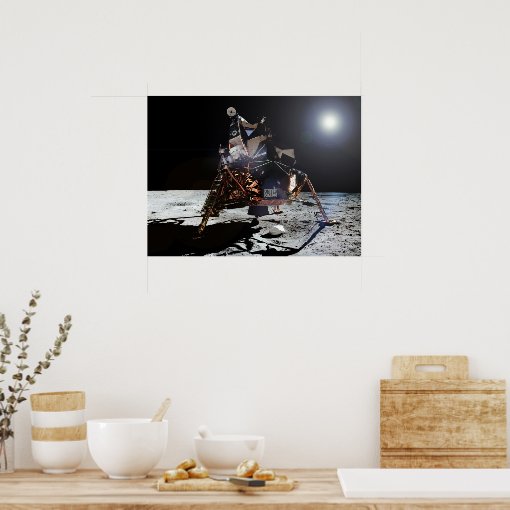 Apollo 11 Lunar Module "Eagle" on the Moon Poster | Zazzle