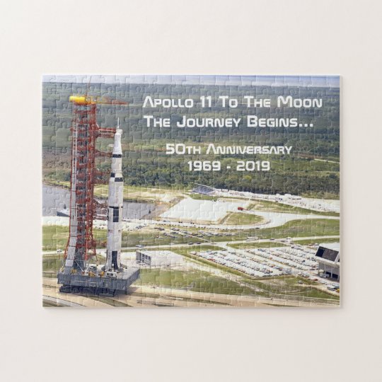 Apollo 11 Mission to the Moon Anniversary Jigsaw Puzzle | Zazzle.com
