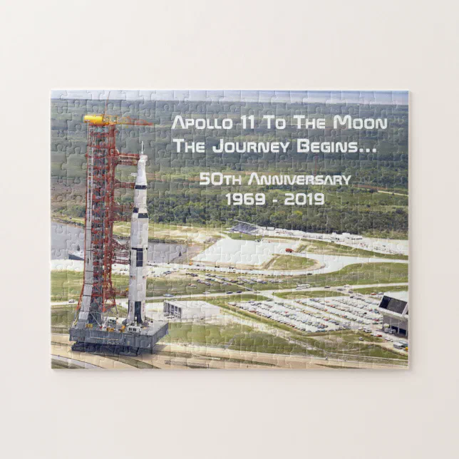 Apollo 11 Mission to the Moon Anniversary Jigsaw Puzzle | Zazzle