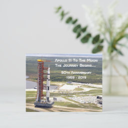 Apollo 11 Mission to the Moon Anniversary Postcard | Zazzle