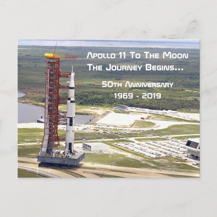 Apollo 11 Mission to the Moon Anniversary Postcard | Zazzle