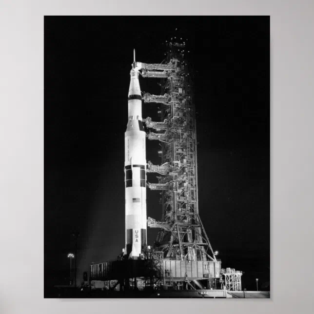 Apollo 11 on the Launch Pad Poster | Zazzle