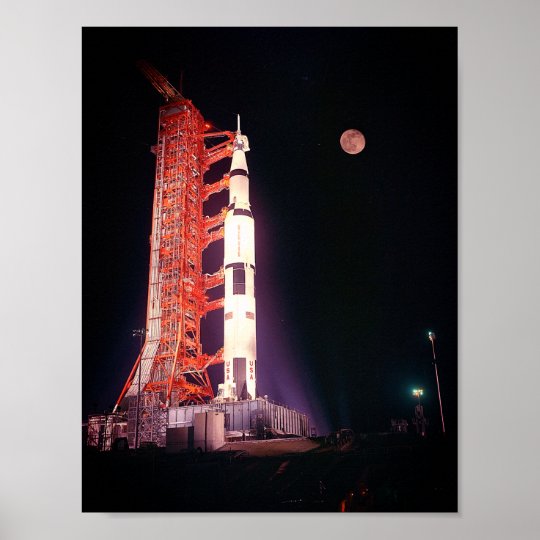 Apollo 11 Saturn V Rocket Poster | Zazzle.com