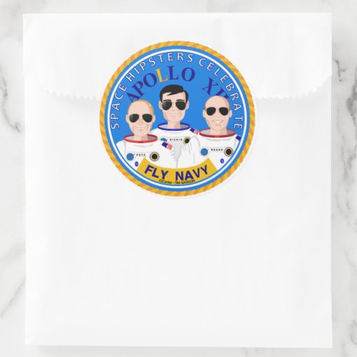 Apollo 12 50th anniversary stickers | Zazzle