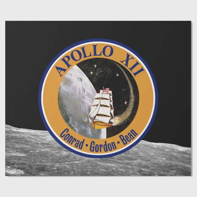 Apollo 12 Mission Patch Logo Wrapping Paper | Zazzle