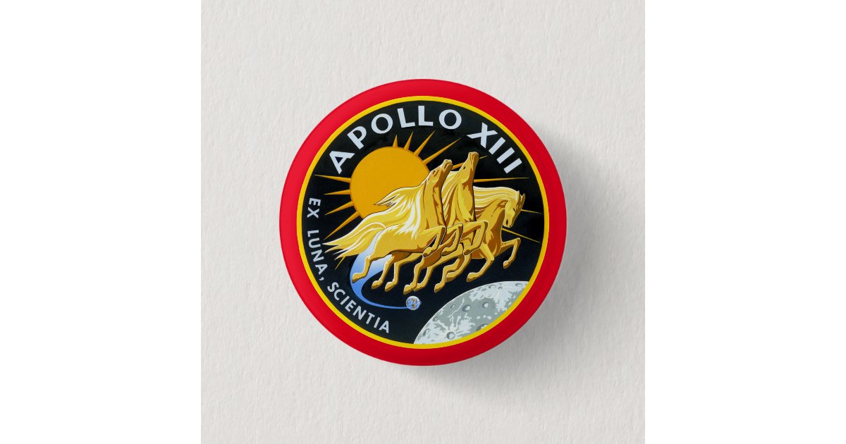 Apollo 13-insignia button | Zazzle