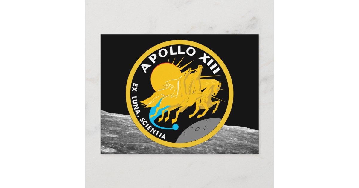 Apollo 13 NASA Mission Patch Logo Postcard | Zazzle