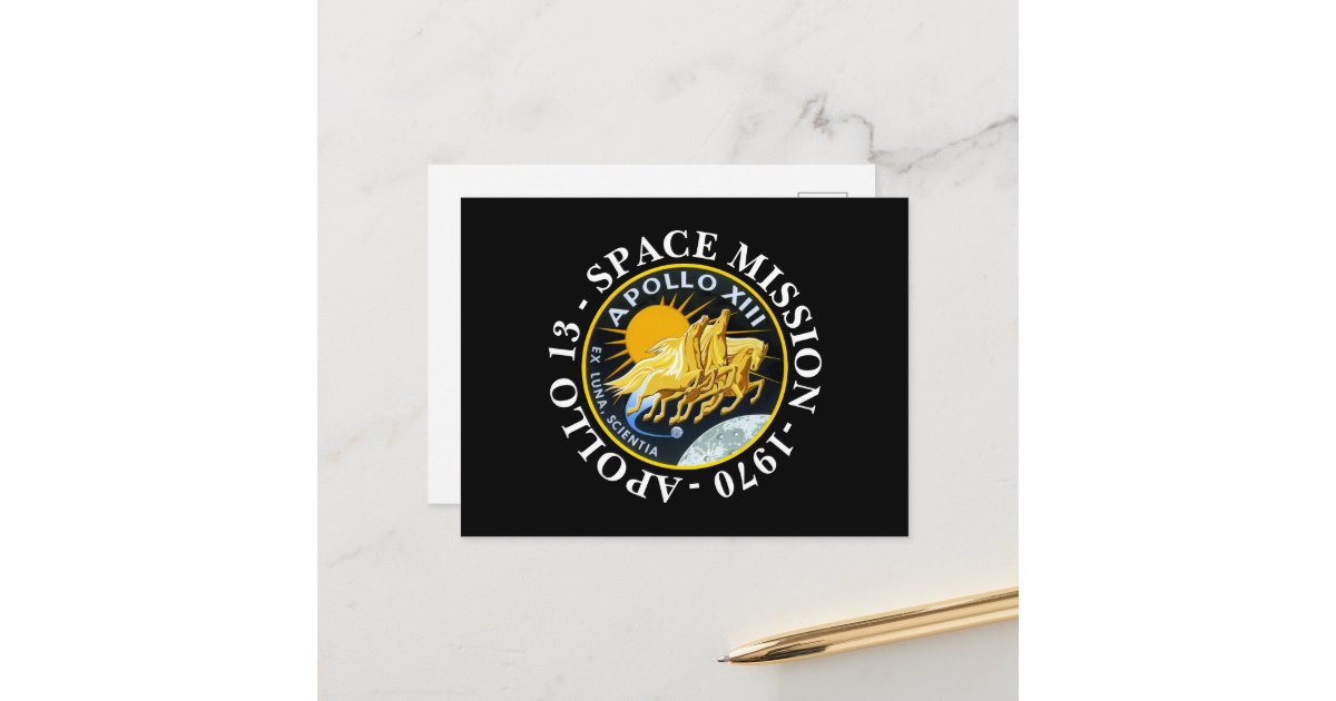 Apollo 13 Space Mission 1970 Insignia Postcard | Zazzle