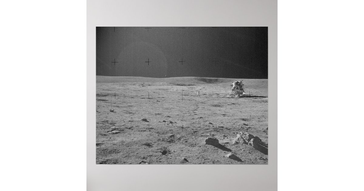 Apollo 14 Astronaut & Lunar Module Poster | Zazzle