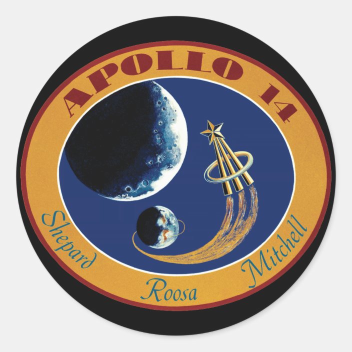 Apollo 14 NASA Mission Patch Logo Classic Round Sticker | Zazzle.com