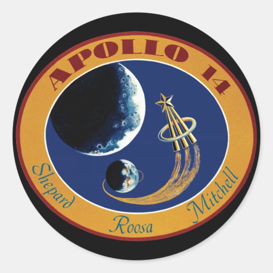 Apollo 14 NASA Mission Patch Logo Classic Round Sticker | Zazzle.com