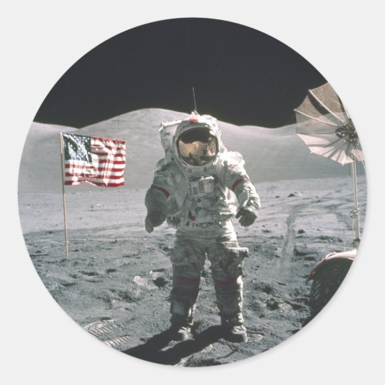 Apollo 17 Last Moon Walk Sticker | Zazzle.com