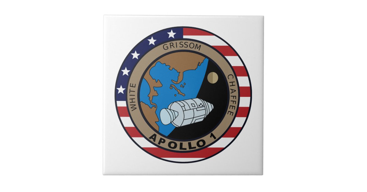 Apollo 1 Mission Patch Logo Tile | Zazzle