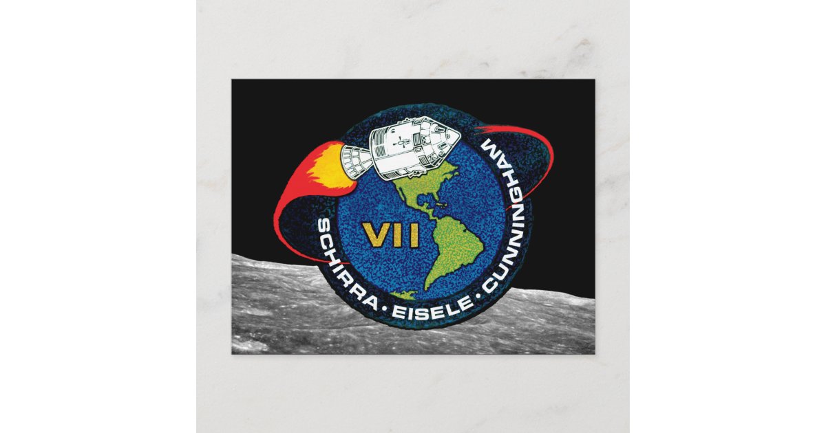 Apollo 7 NASA Mission Patch Logo Postcard | Zazzle