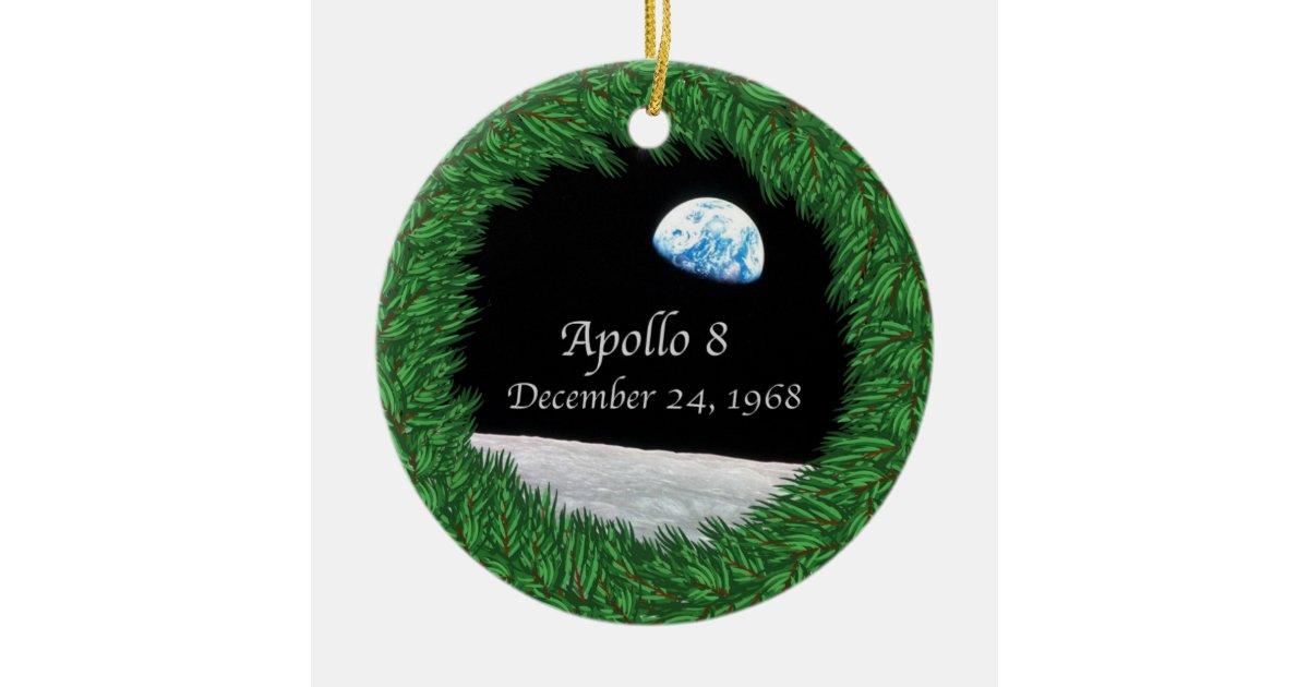 Apollo 8 Christmas Eve Moon Mission Ceramic Ornament | Zazzle
