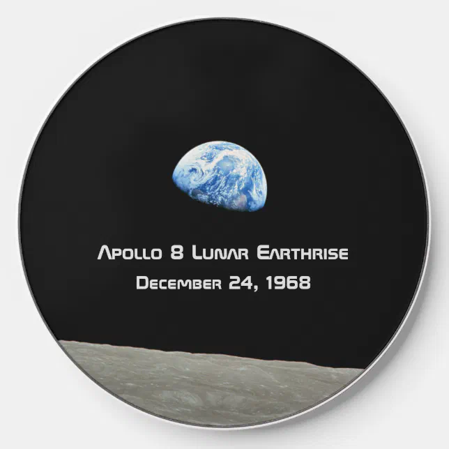 Apollo 8 Lunar Earthrise 50th Anniversary Wireless Charger | Zazzle