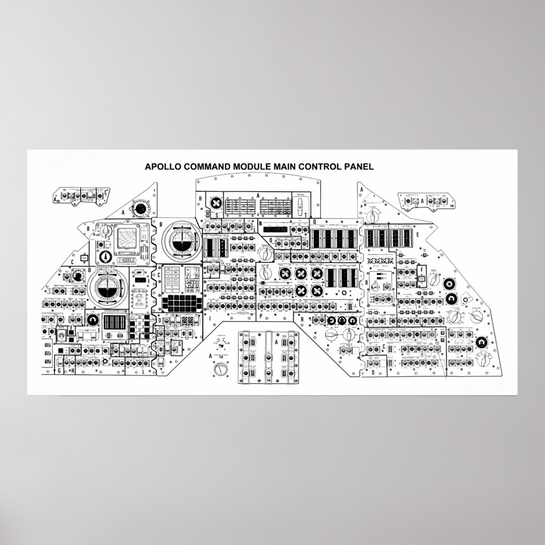 Apollo Command Control Panel Poster | Zazzle