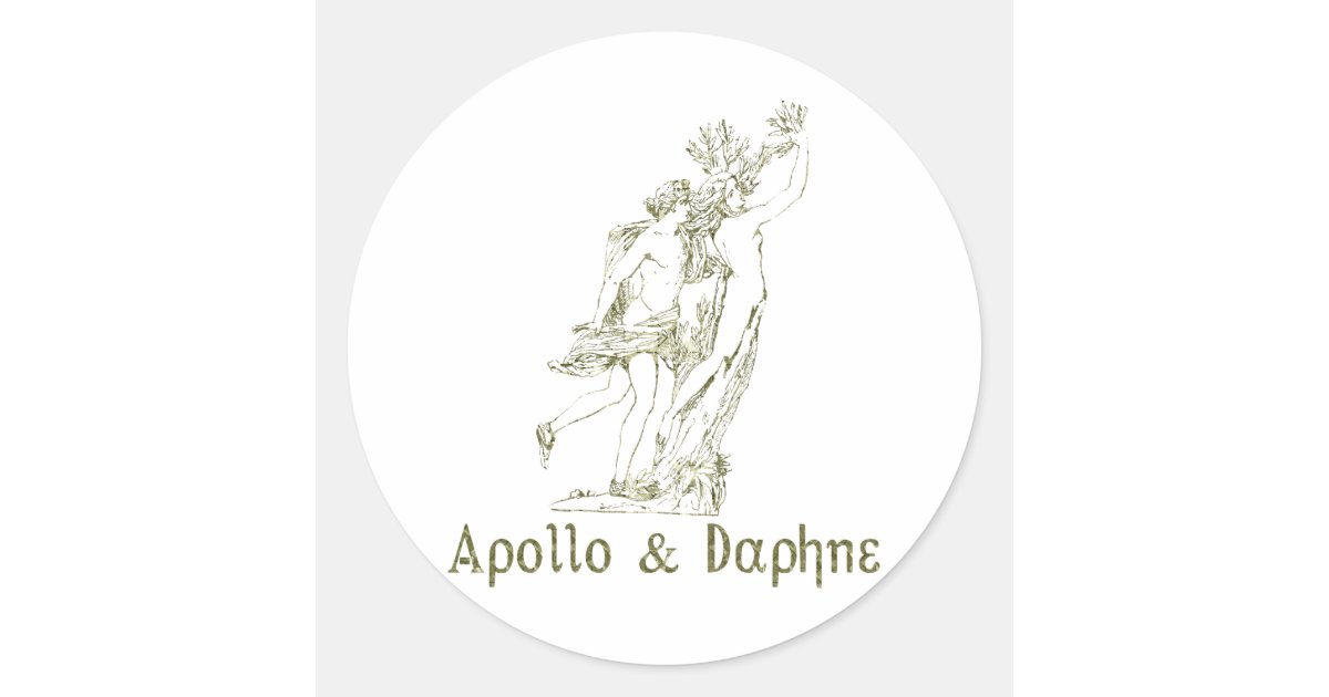 Apollo & Daphne Classic Round Sticker | Zazzle